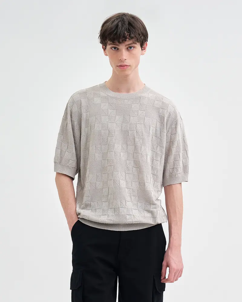 [MYCOB]썸머 쿨 라운드넥 니트 라이트그레이- 직장인 남성 쇼핑몰 댄블