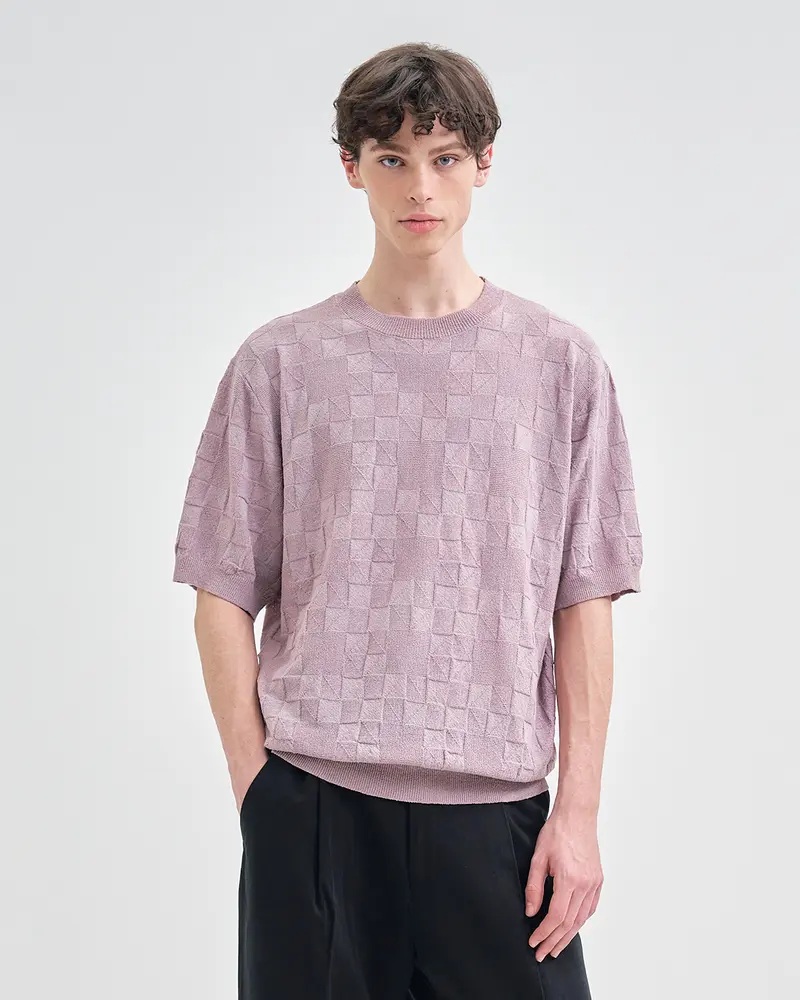 [MYCOB]썸머 쿨 라운드넥 니트 라벤더- 직장인 남성 쇼핑몰 댄블