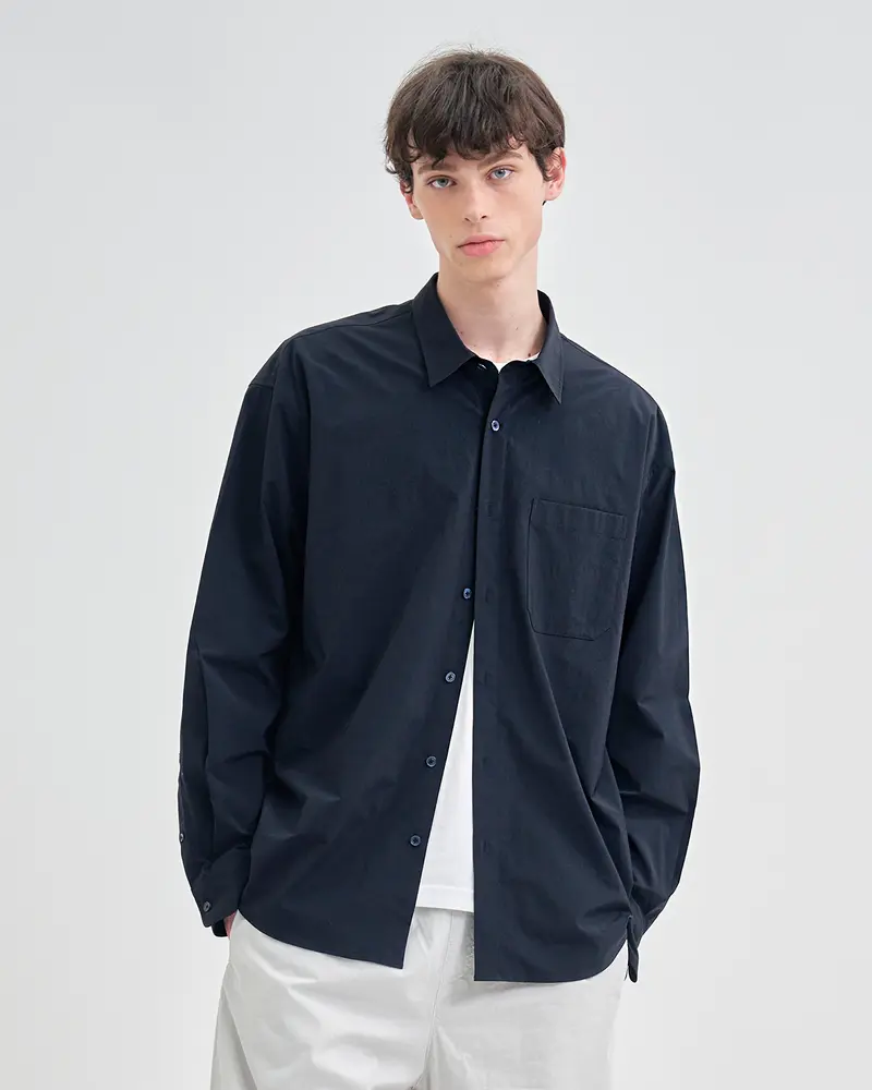 [MYCOB]릴렉스 핏 나일론 밤부 셔츠 네이비- 직장인 남성 쇼핑몰 댄블