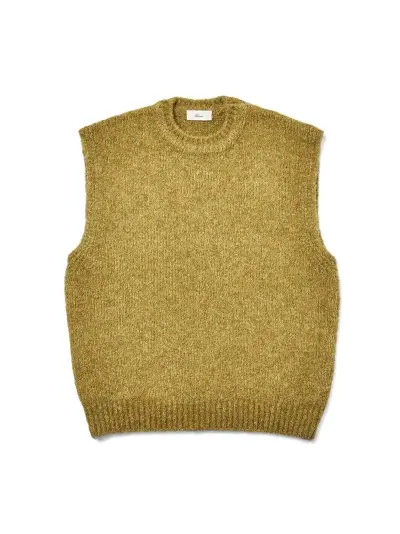 [VERNO]Boucle Vest Knit Vomit_Yellow- 직장인 남성 쇼핑몰 댄블