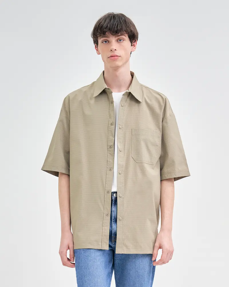 [MYCOB]시어서커 반팔 셔츠 베이지- 직장인 남성 쇼핑몰 댄블